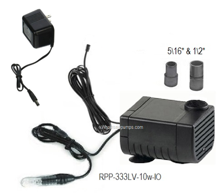Jebao PP-333LV pump-w-light ~ RPP-333LV-10w-IO - Wholesalepumps