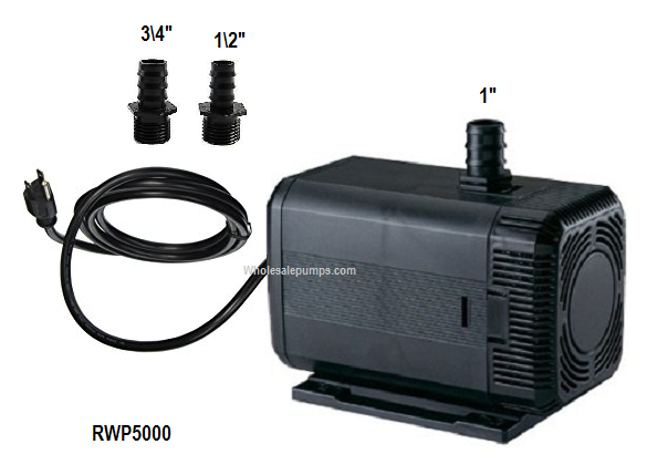 Jebao WP-5000N Replacement RWP5000 ~ 1300 gph - Wholesalepumps